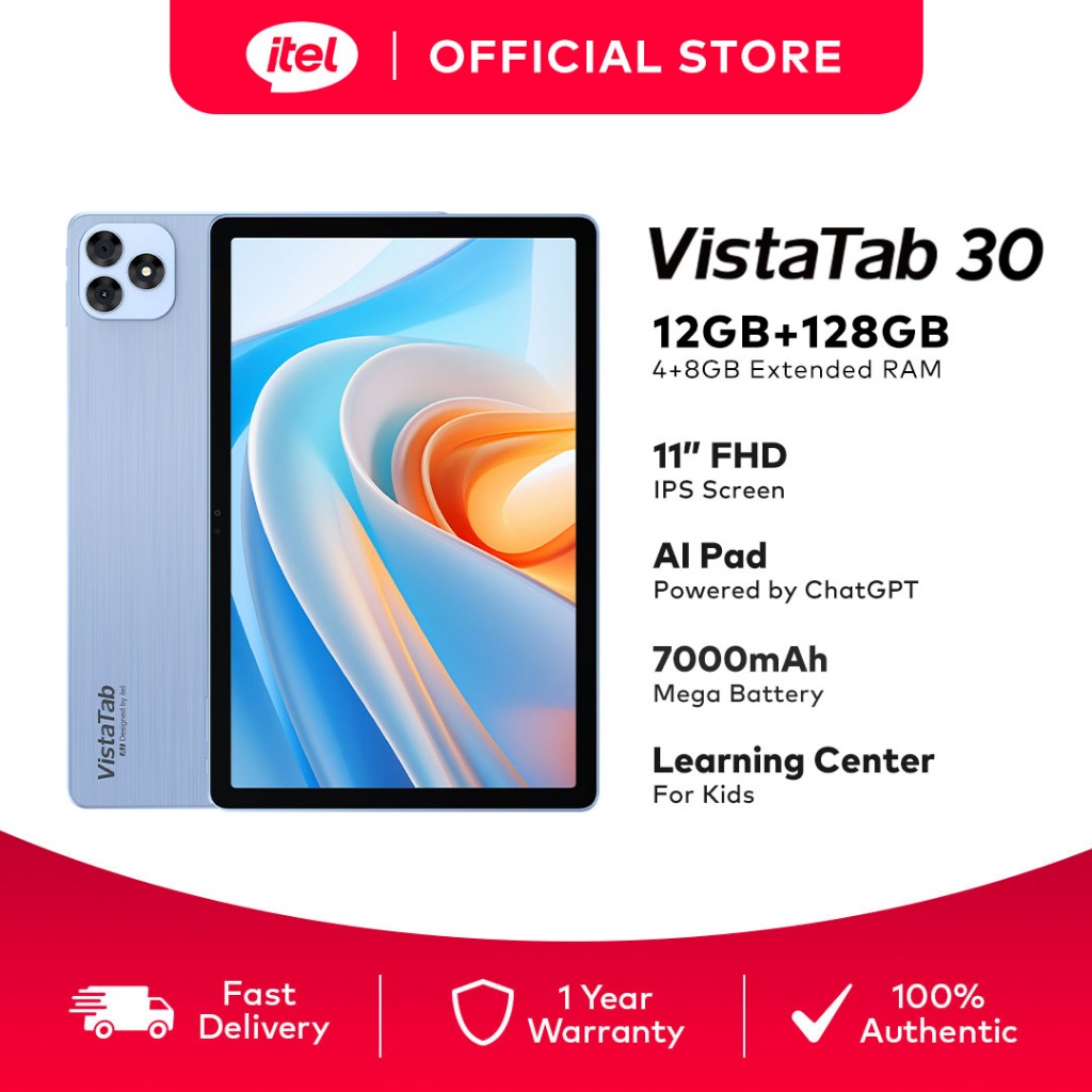 itel VistaTab(4GB+128GB) IPS Screen Dual Speakers AI Assistant Learning ...