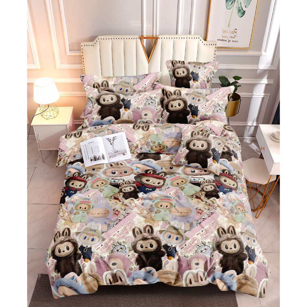 LABUBU (PREMIUM CANADIAN COTTON 3 IN 1 BEDSHEETS FULLY GARTERIZED ...