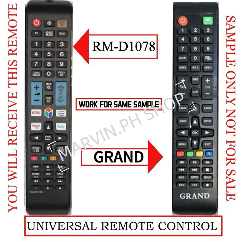 ready to use Remote Control for GRAND 100% Work Universal remote ...