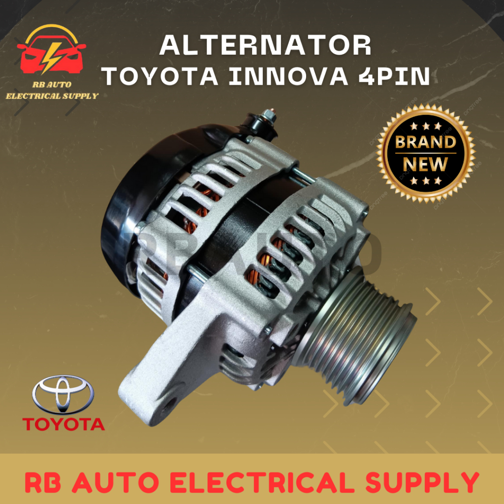 ALTERNATOR TOYOTA INNOVA(04-12) FORTUNER(05-12) HILUX(04-15) D4D 4PIN ...