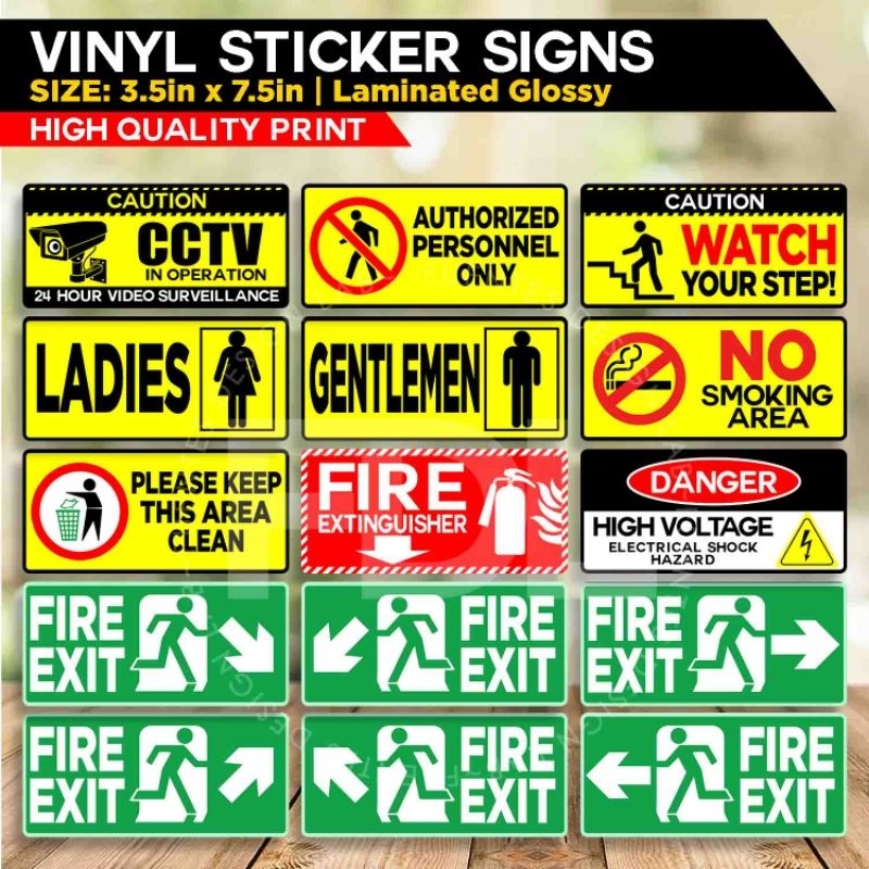 Sticker Signs | Walls Signs | Vinyl Sticker | Shopee Philippines