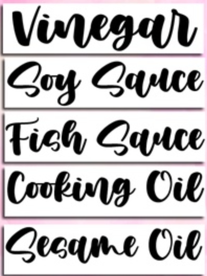 Customize Condiments Sticker Set (5 Label in 1) | Shopee Philippines