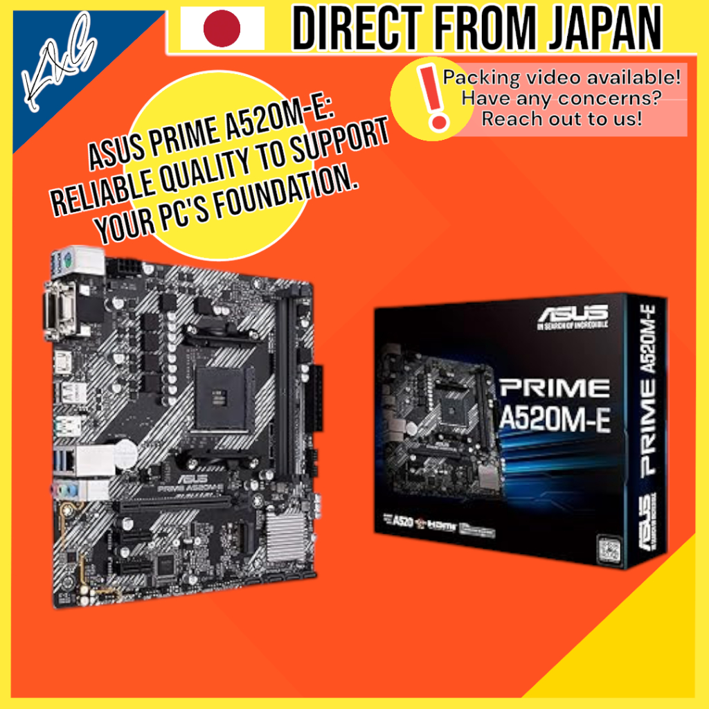 ASUS PRIME A520M-E Motherboard (MicroATX, AMD A520, Socket AM4)【Direct ...