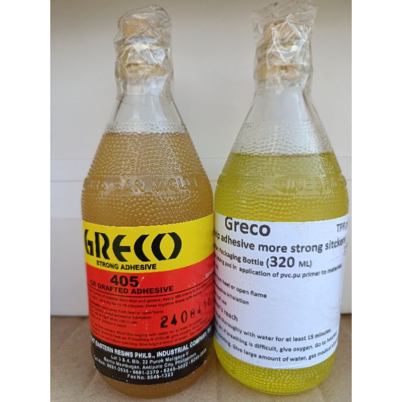 Greco Super power adhesive 405 320 ml + Primer 320ml for Reglue Shoes ...