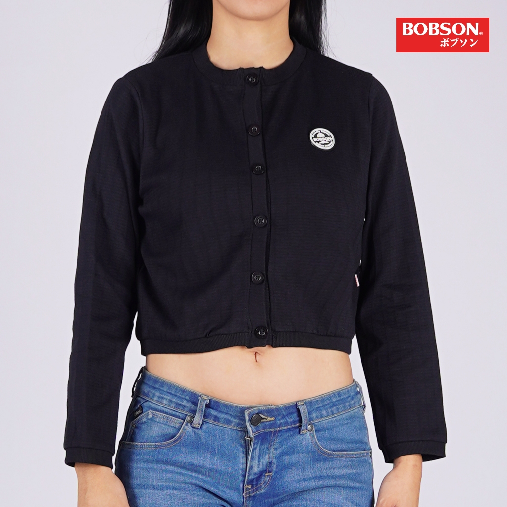 Bobson Japanese Ladies Basic Jacket Crop Fit 161582-U (Black) | Shopee ...