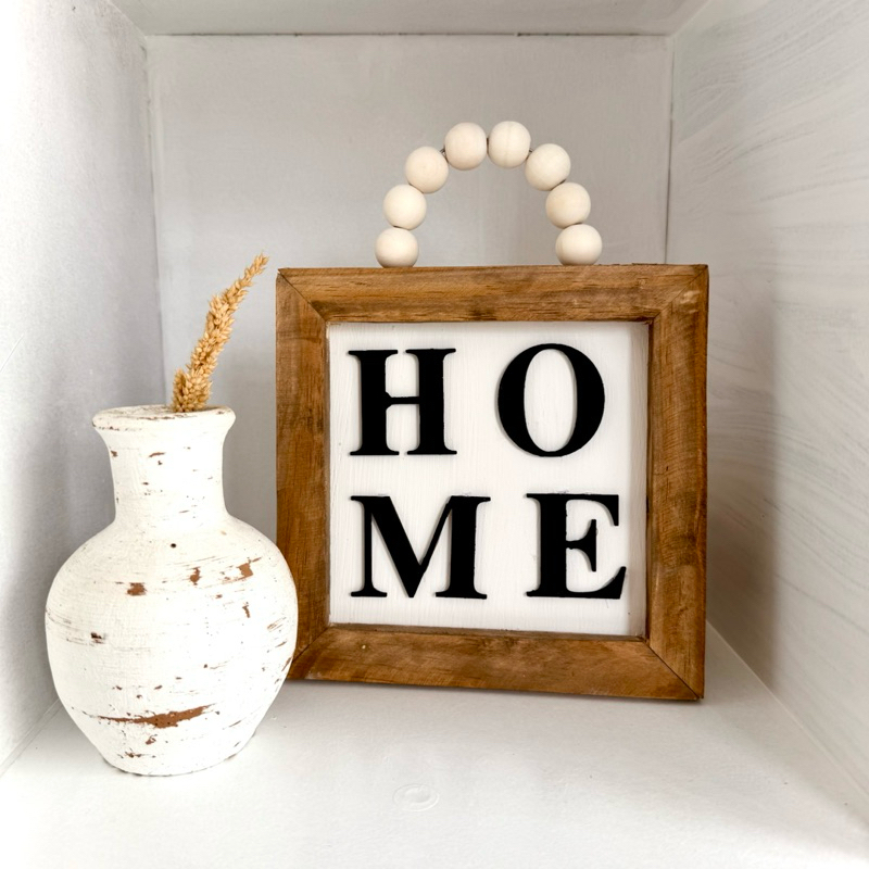 HOME Wooden Signage Frame Farmhouse Decor | Shopee Philippines