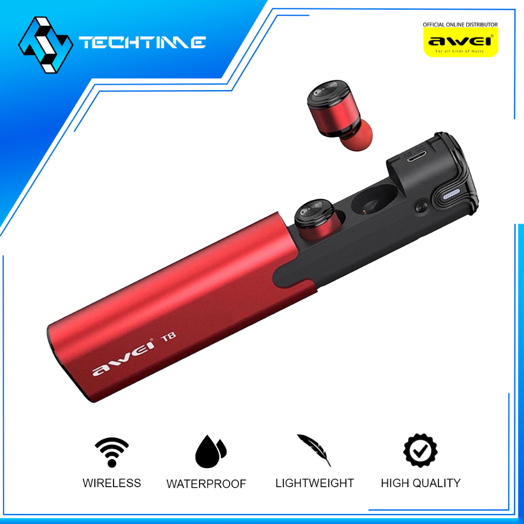 Awei T8 TWS Business Bluetooth Earphones Wireless 3D Stereo Headphones ...