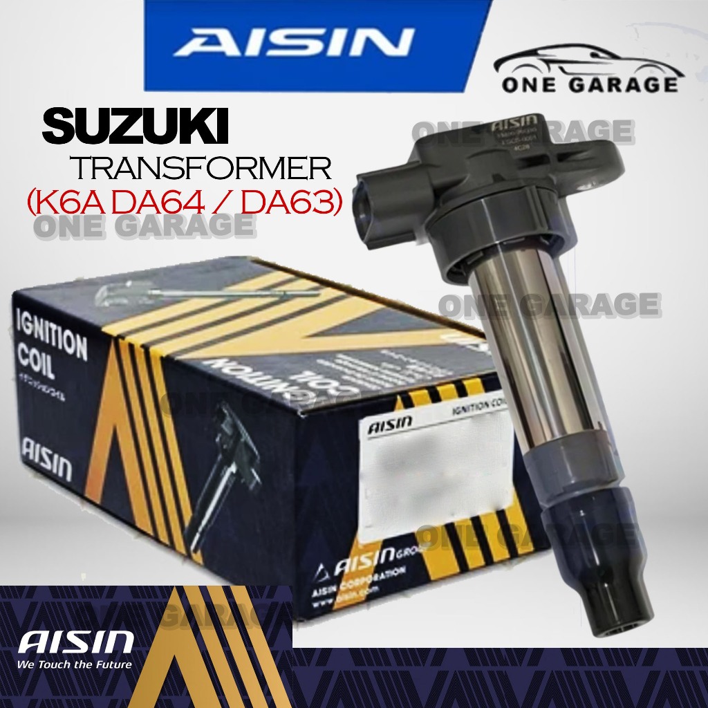 AISIN Ignition Coil For SUZUKI MULTICAB EVERY / CARRY (F6A) / TRANSFORMER K6A DA64 / DA63 ...