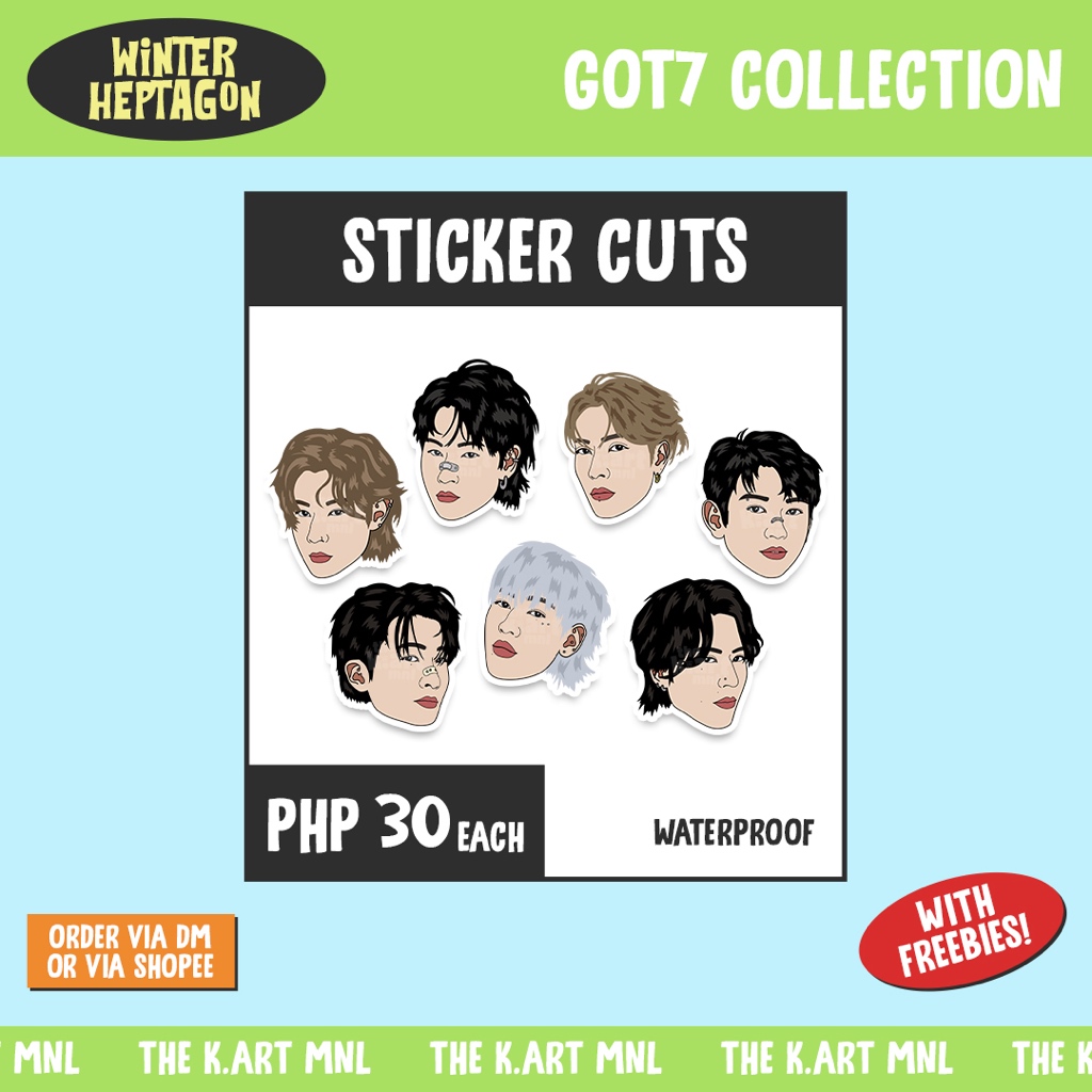 GOT7 'WINTER HEPTAGON' - STICKER CUT SET | Shopee Philippines