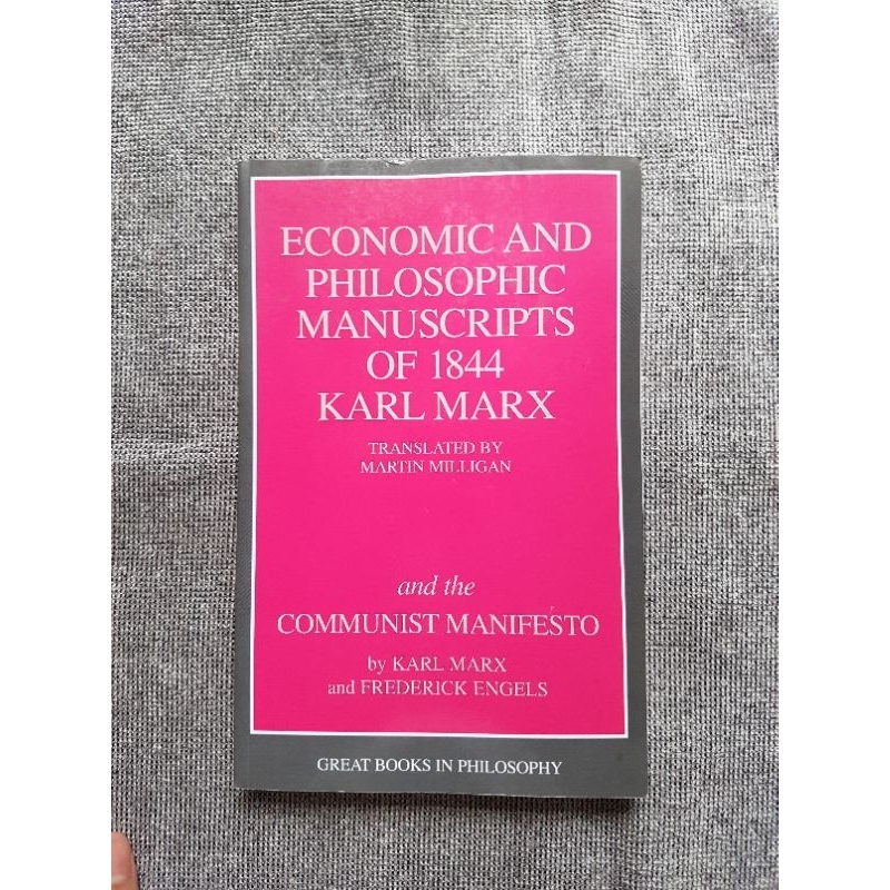 Economic and Philosophic Manuscripts of 1844 by Karl Marx | Shopee ...