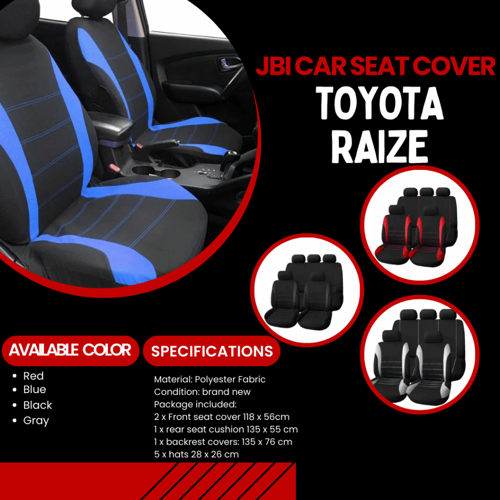 Toyota Raize Full Seat Car Cover (Patterned) Set for 5 seater | Shopee ...
