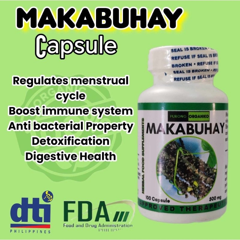 MAKABUHAY/PANYAWAN CAPSULES (100 caps. 500 mg) | Shopee Philippines
