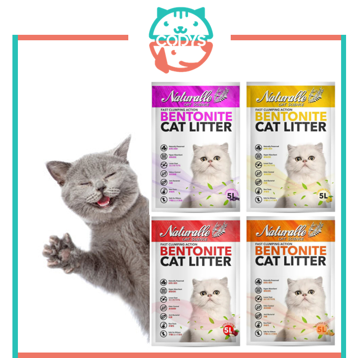 NATURALLE CAT SCIENCE Bentonite Cat Litter with Fast Clumping Action in ...