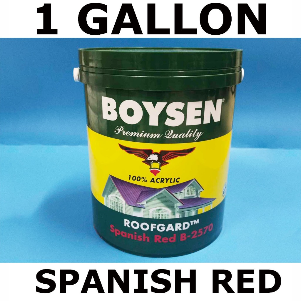 ( 4 LITER ) BOYSEN ROOFGARD SPANISH RED B-2570 === 1 GALLON ...