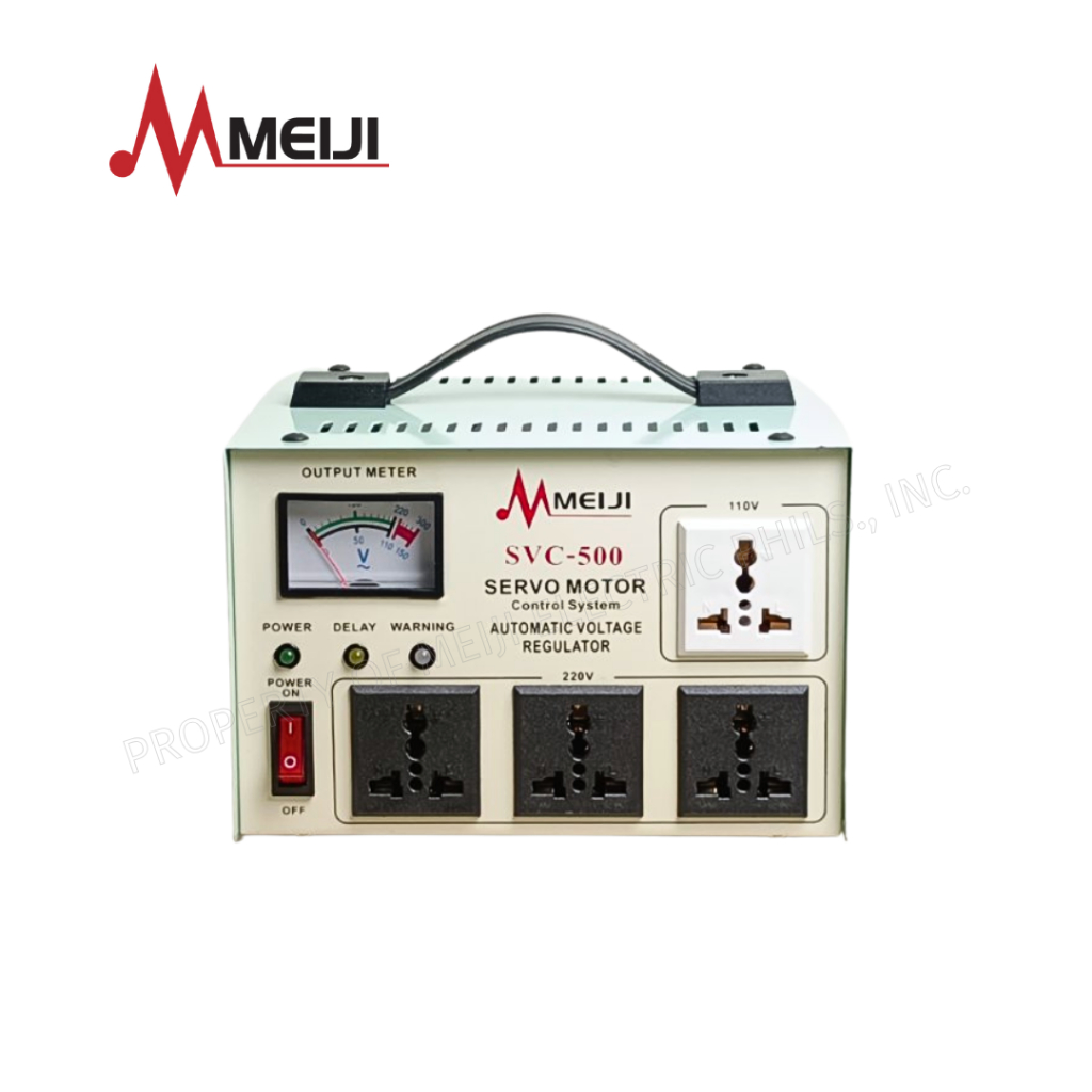 Meiji Automatic Voltage Regulator AVR 500W Servo Motor Type Svc-500W ...