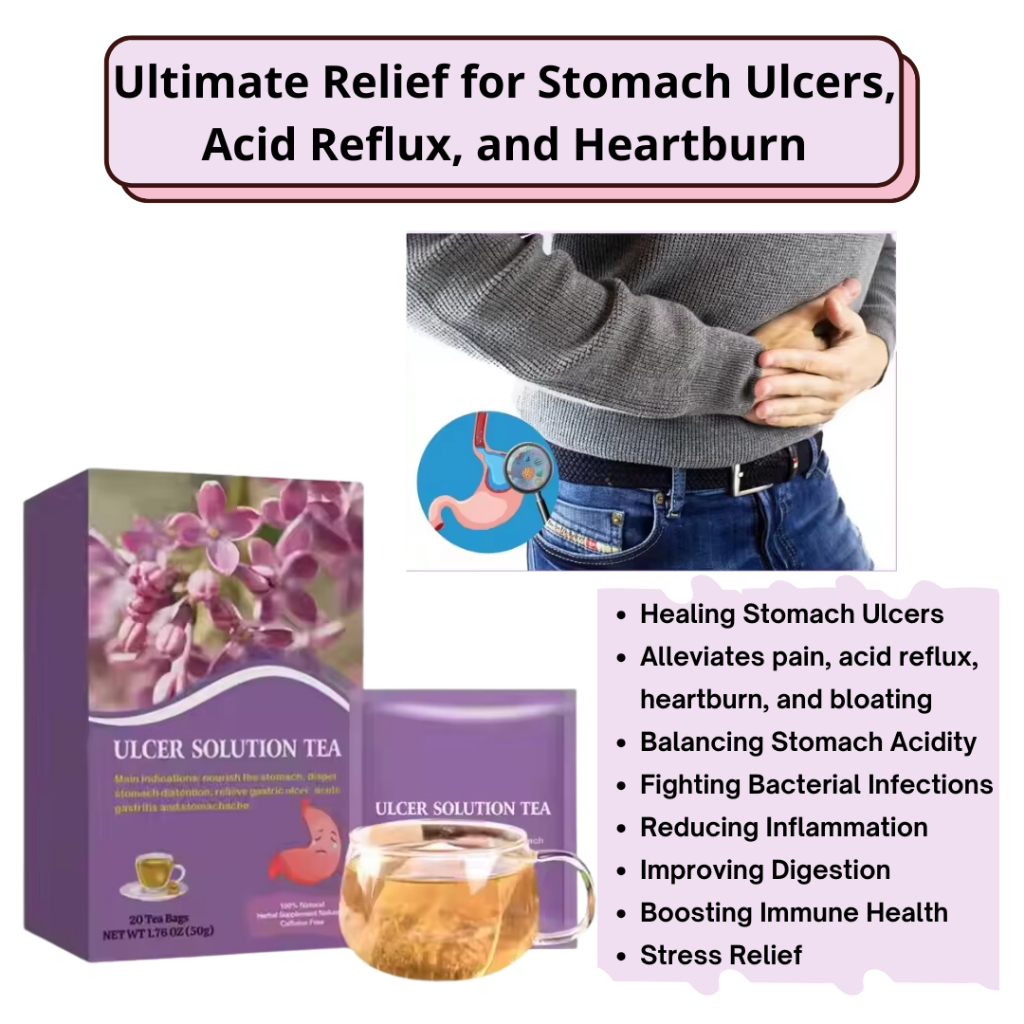Ulcer Solution Tea | Relieves Stomach Ulcers, Acid Reflux, Gastric ...