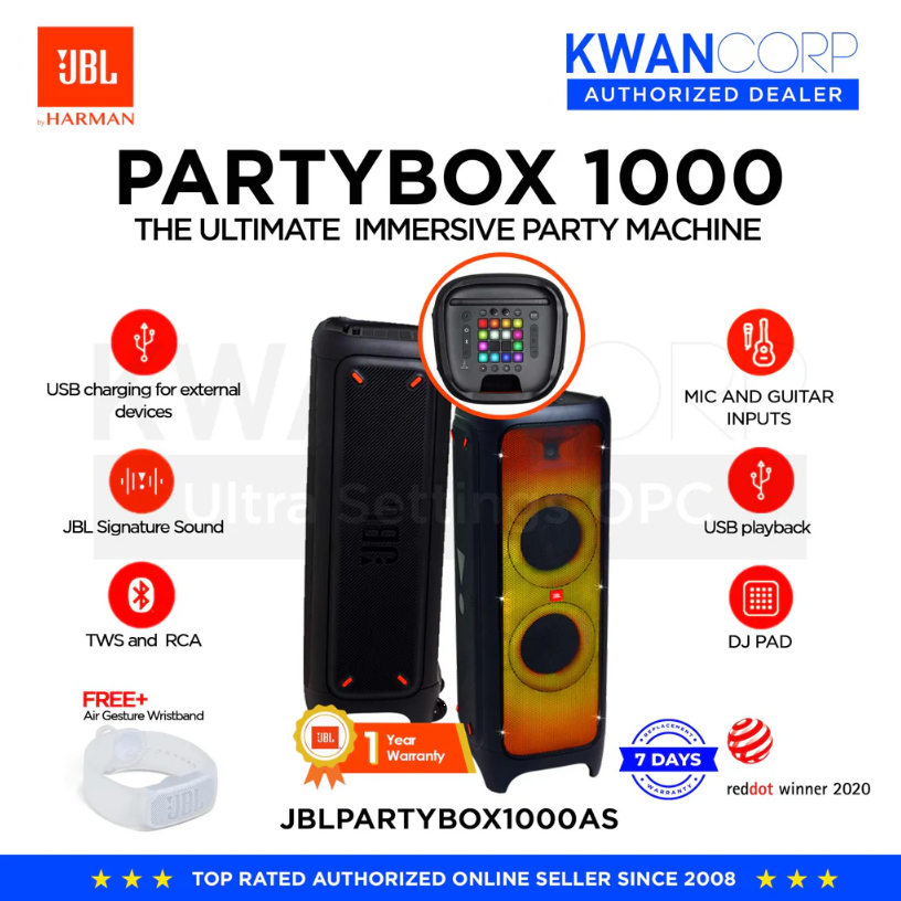 JBL Party Box 1000 JBLPARTYBOX1000AS DJ Pad JBL Signature Sound ...