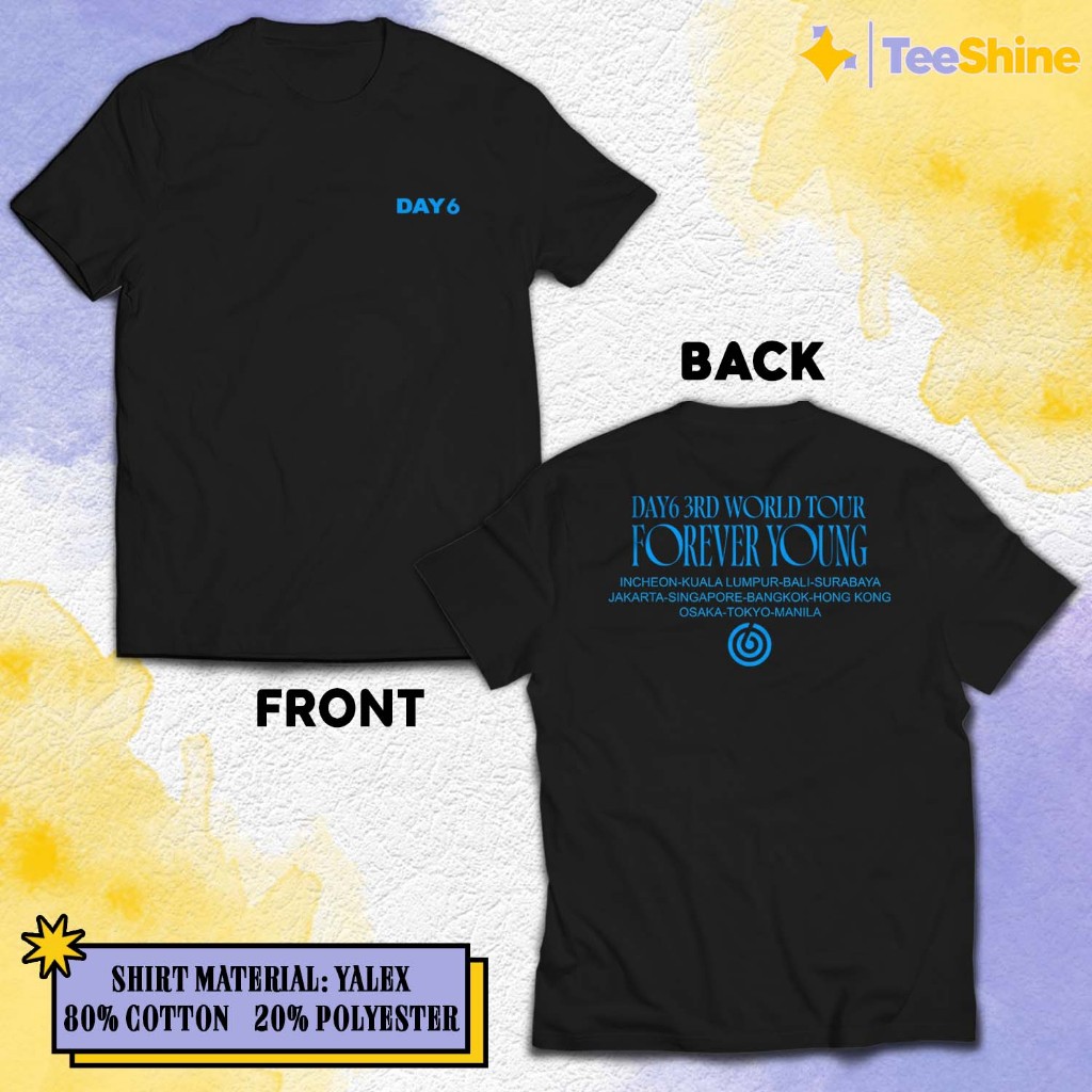 DAY6 FOREVER YOUNG WORLD TOUR KPOP INSPIRED SHIRT | COTTON ROUNDNECK T ...