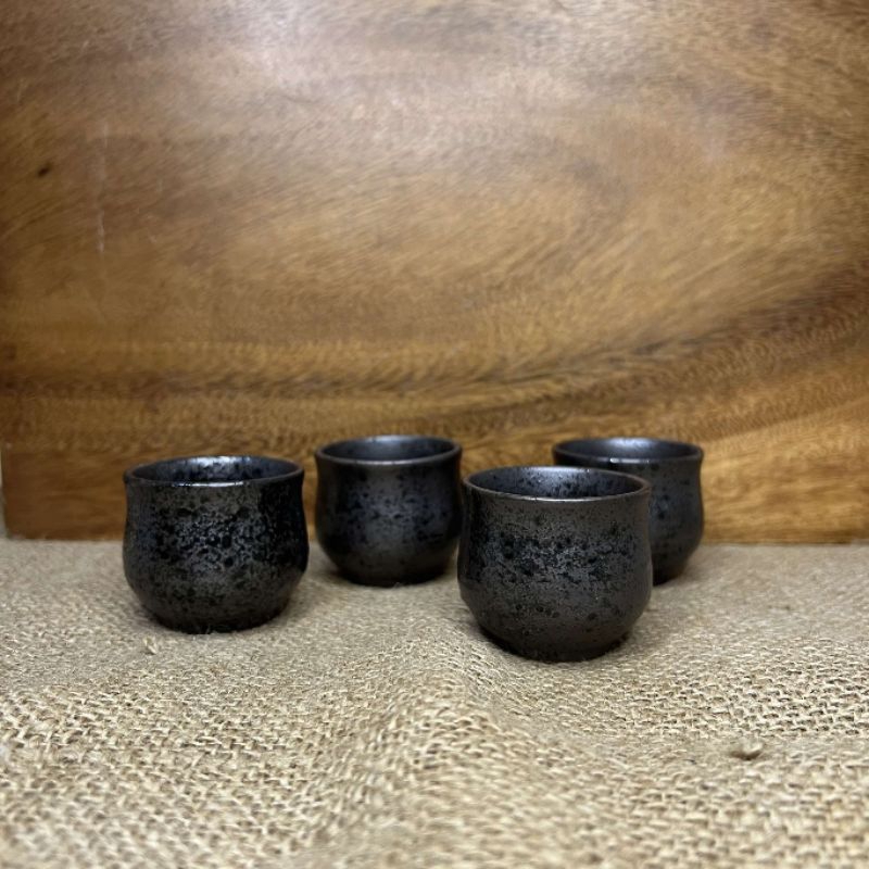 Set of 4 Dagtum Stoneware Sake Cup (sold per set) | Shopee Philippines