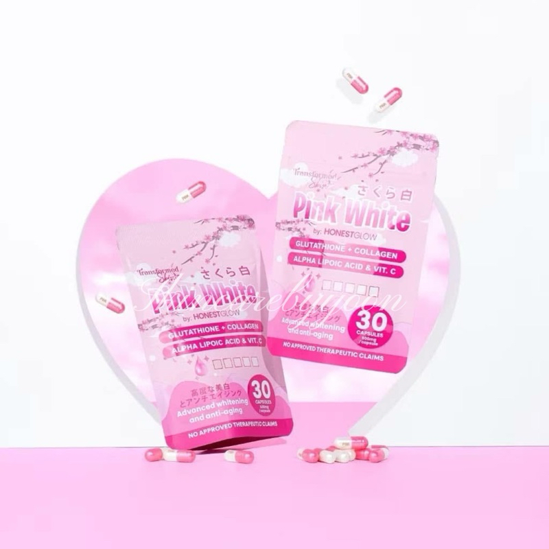 Honest Glow Pink White Capsule By Transformed Skin (30 Caps Per Pack ...