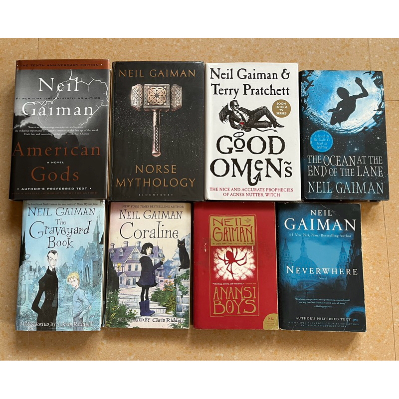 Neil Gaiman - Book bundle (Good Omens, American Gods, Etc.) | Shopee ...