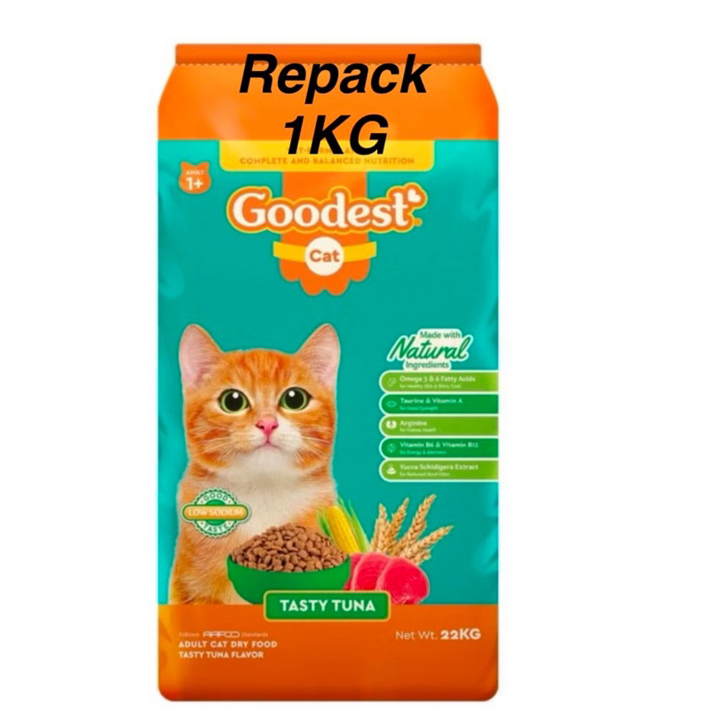 Goodest Cat Dry Food Tasty Tuna Repack 1kg | Shopee Philippines