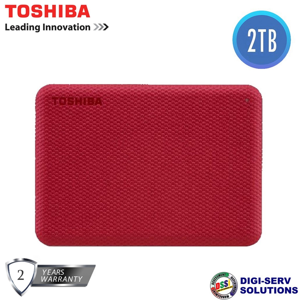 Toshiba Canvio Advance 2TB (Red) Portable Hard Drive (Modern Design ...