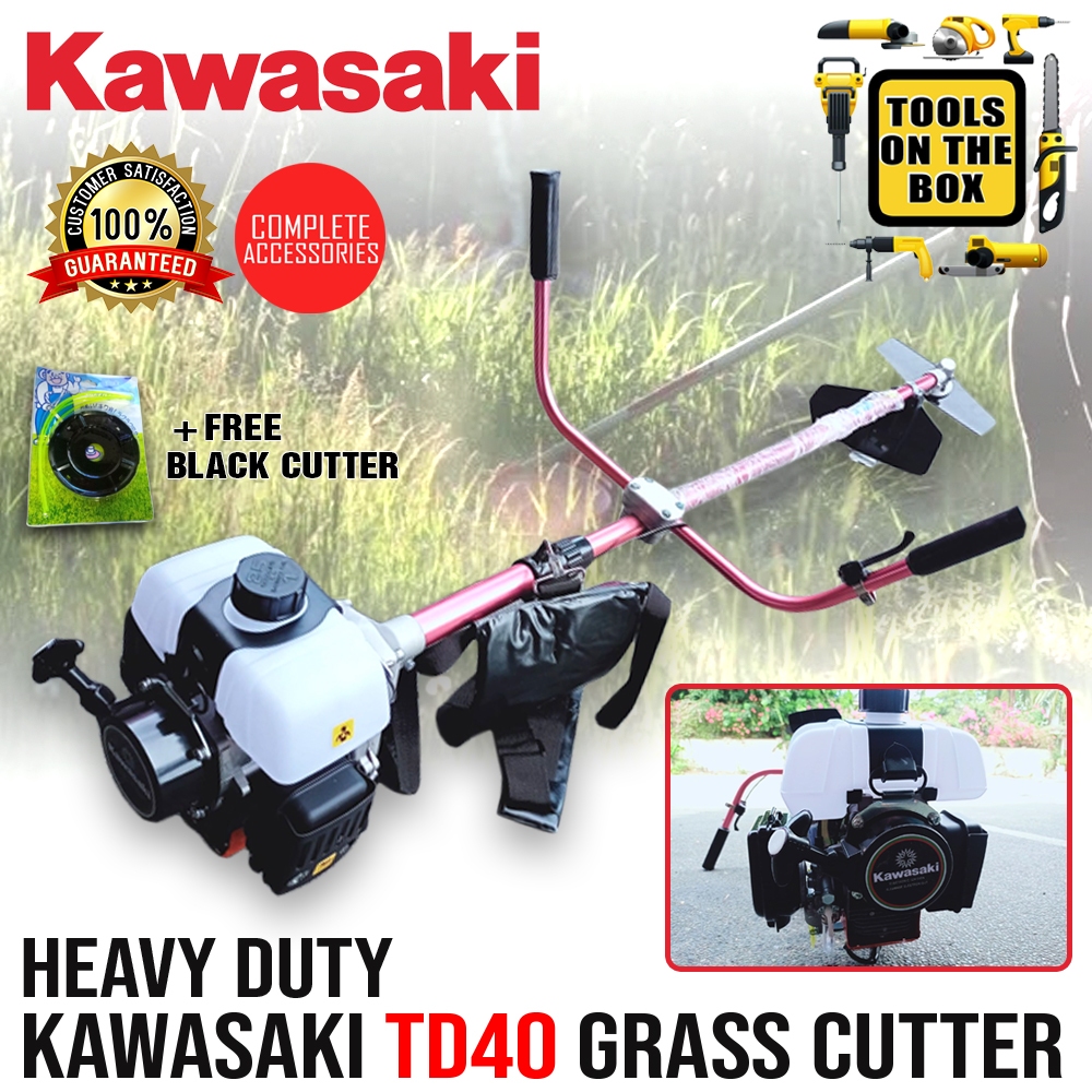 Kawasaki Grass Cutter TD40 2 Stroke Heavy Duty with Free Snap and Grip ...