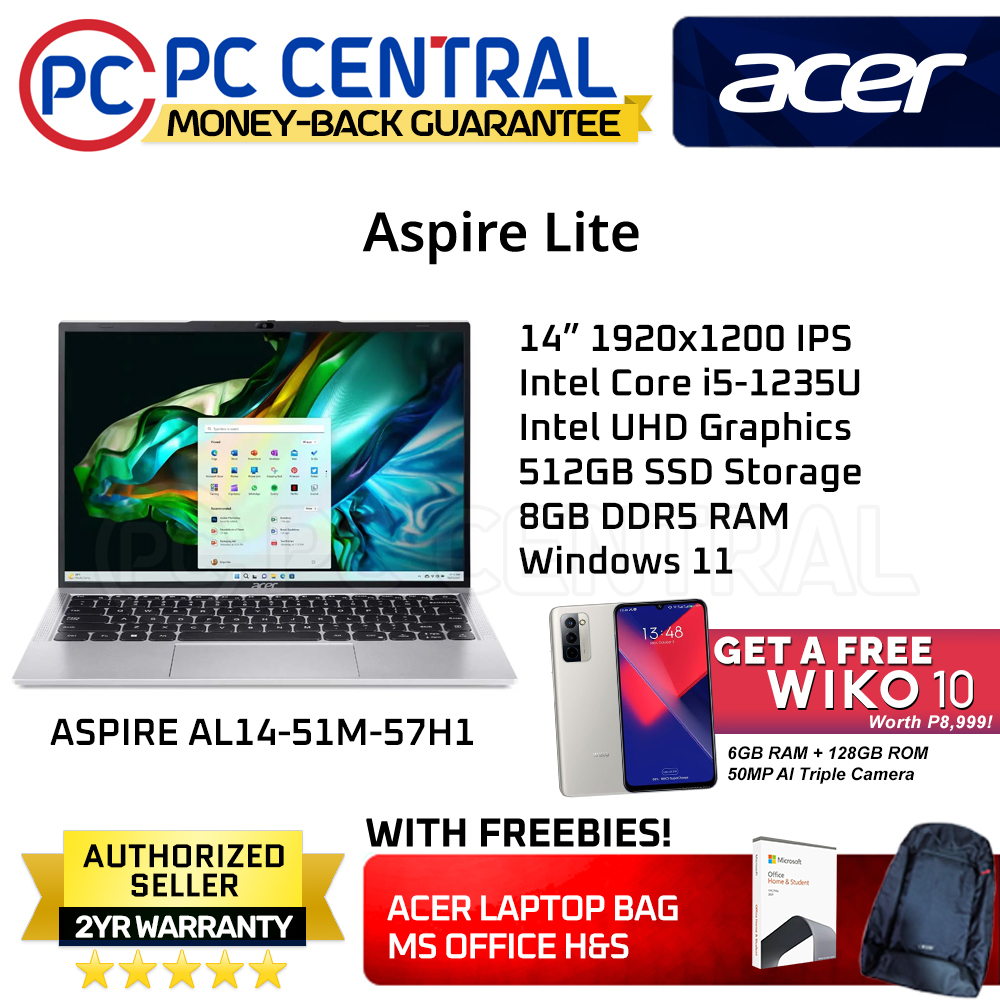 Acer Aspire Lite (AL14-51M-57H1) OPI | 14" IPS | Intel i5-1235U | 8GB ...