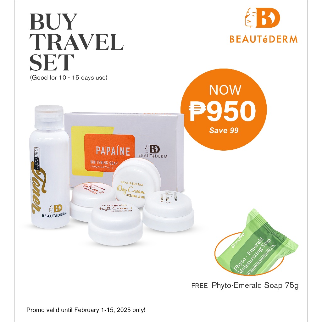 Beautederm Travel Set with Pyhto-Emerald Moisturizing Soap Small ...