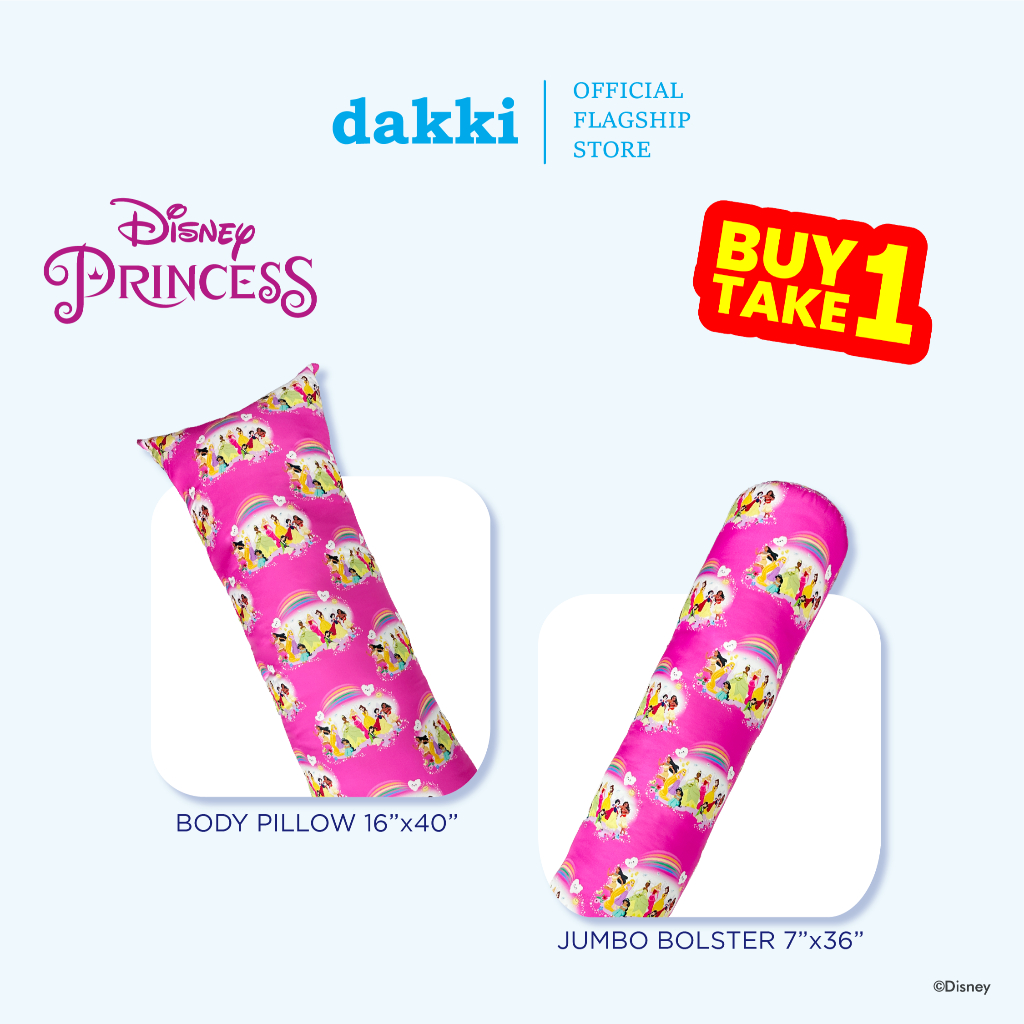 B1T1 Dakki 16"x40" Princess Rainbow Body Pillow & 7"x36" Princess ...