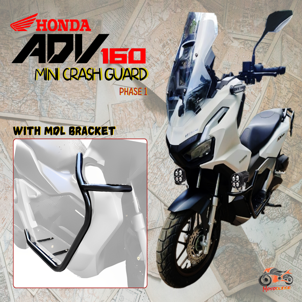HONDA ADV 160 - HEAVY DUTY MINI CRASH GUARD ( POWDER COAT ) - PHASE 1 | Shopee Philippines
