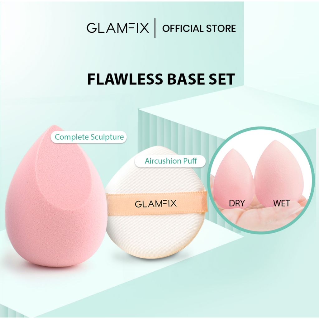 Glamfix Flawless Base Set | Fabulous Beauty Sponge + Aircushion Puff ...