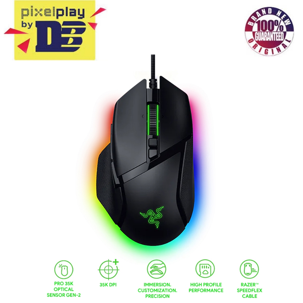 Razer Basilisk V3 35K Fully Customizable Ergonomic Wired Gaming Mouse ...