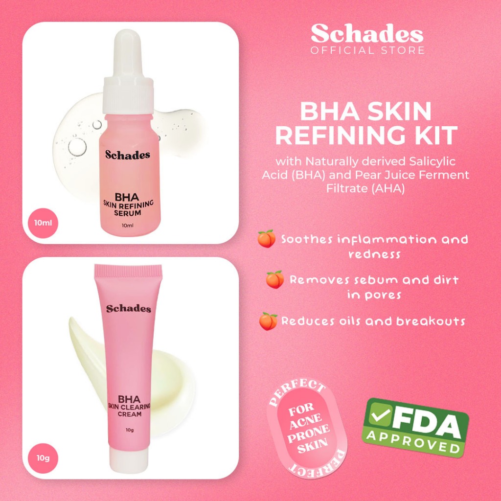 Schades BHA Skin Refining Kit Salicylic Acid Serum and Cream | Shopee ...