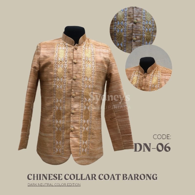Modern Coat Barong Mall Quality Chinese Collar S-3X DN-06 | Shopee Philippines