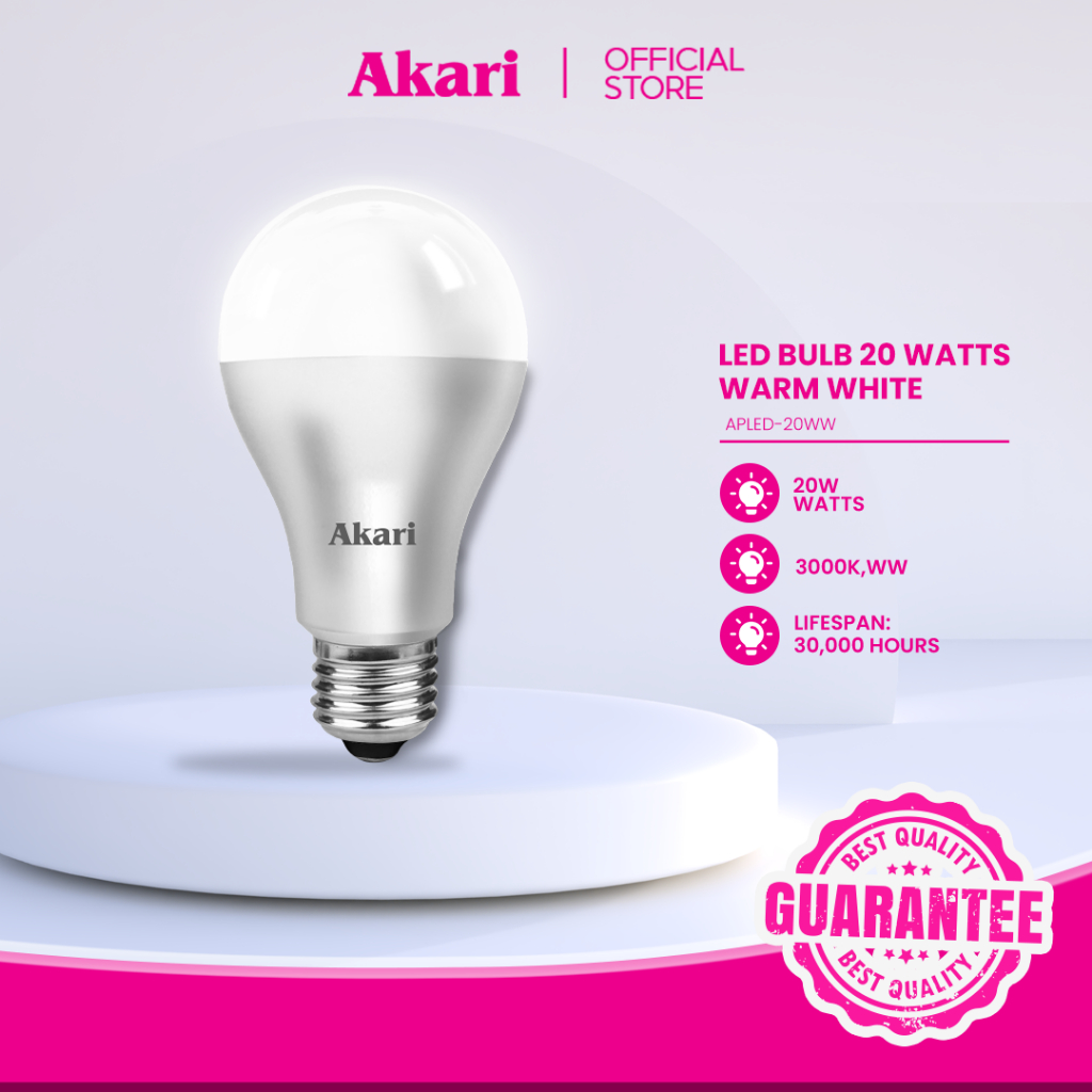 Akari 20 Watts LED Bulb - Warm White (APLED3-20WW) | Shopee Philippines
