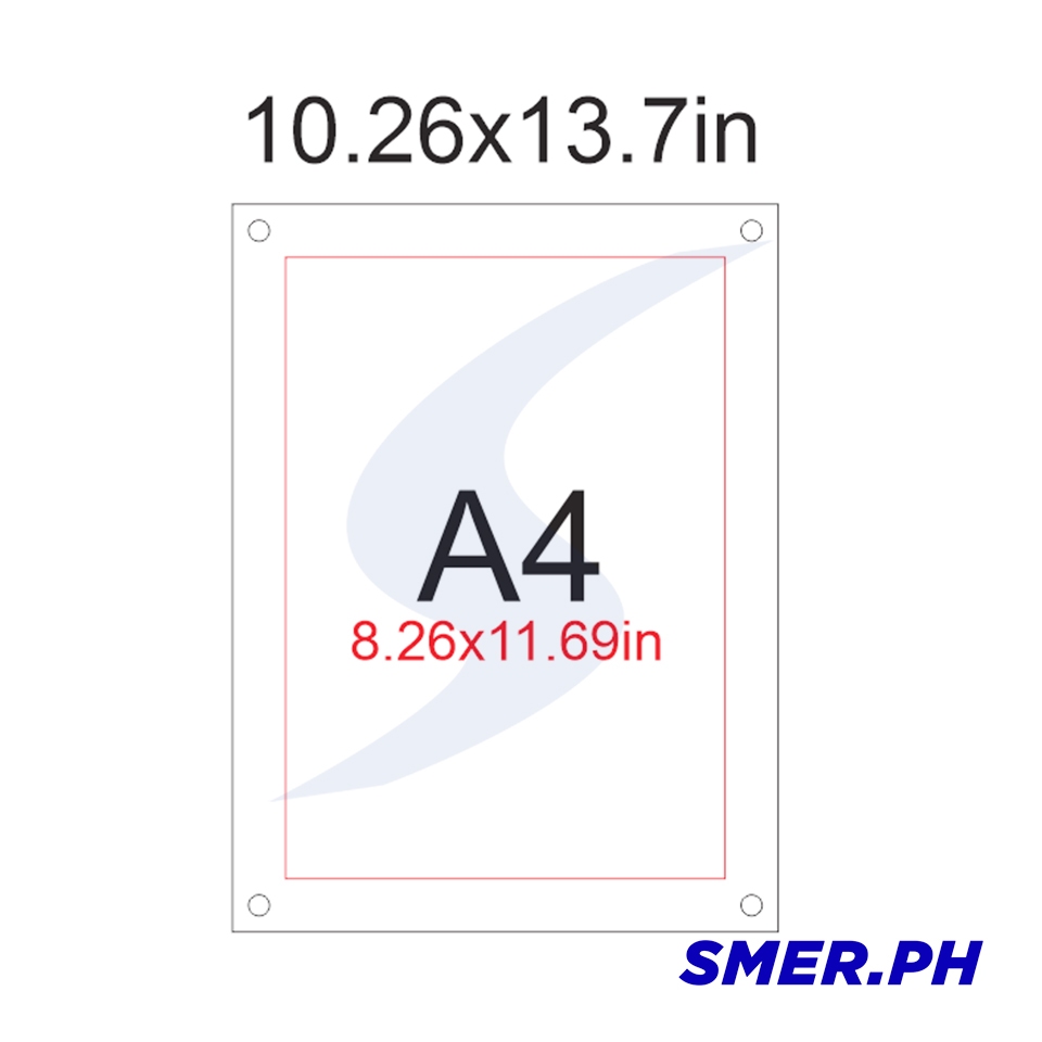 Setfor A4 A3 Legal Short Acrylic Wall Frame with Holes Paper Holder ...