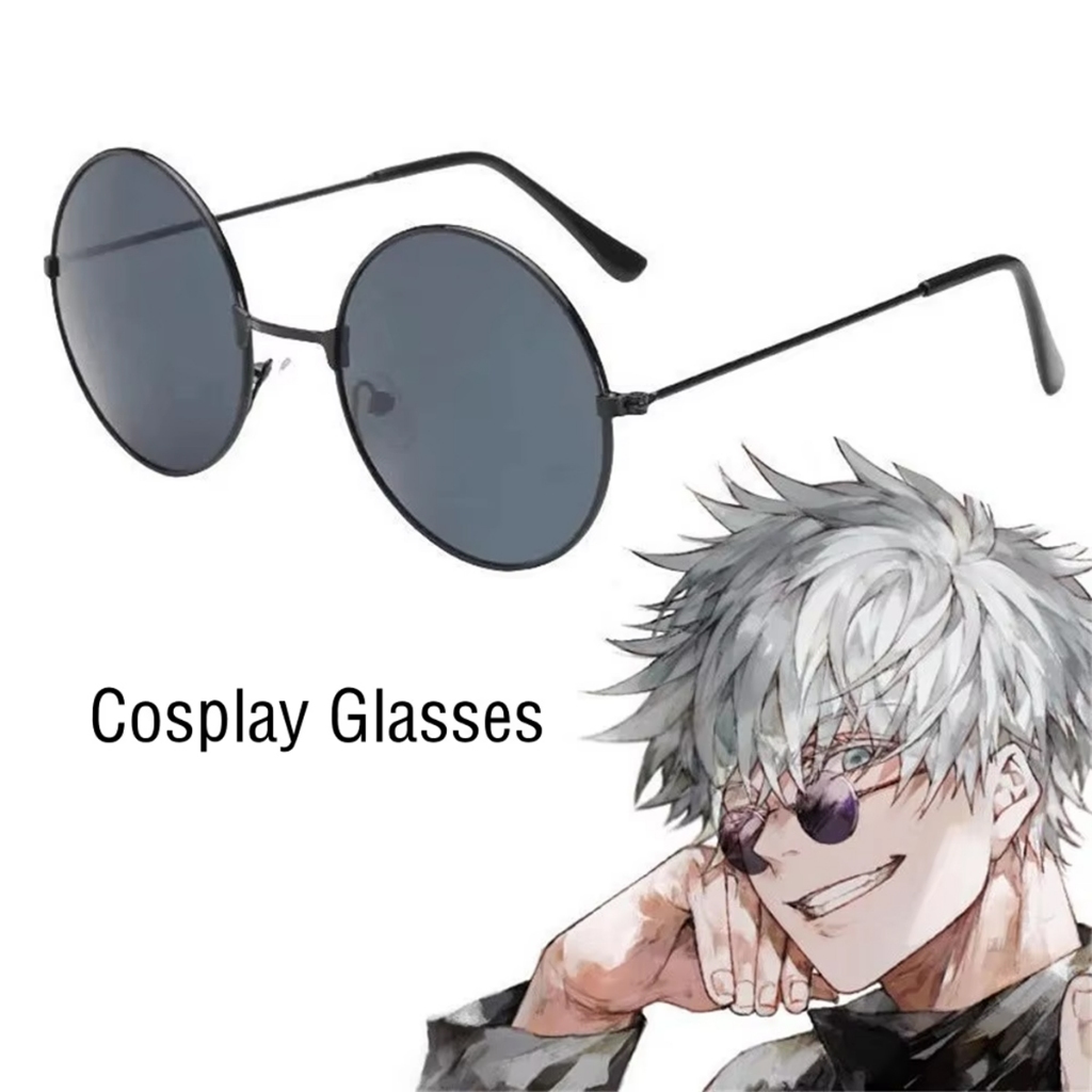 Anime glasses Jujutsu Kaisen Gojo Satoru Cosplay Glasses Black Frame ...