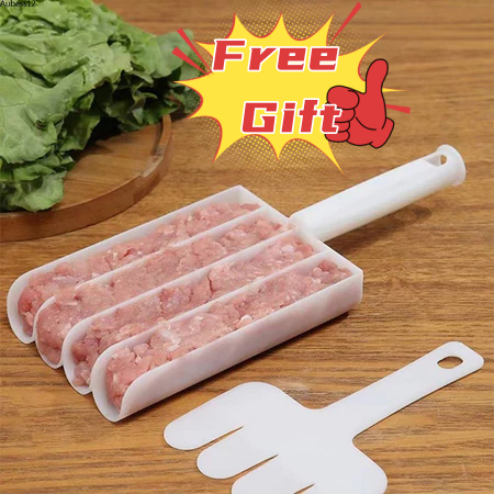 (Free Gift)4Rows Creative Plastic Meatball Maker Set Fried Fish Beaf ...