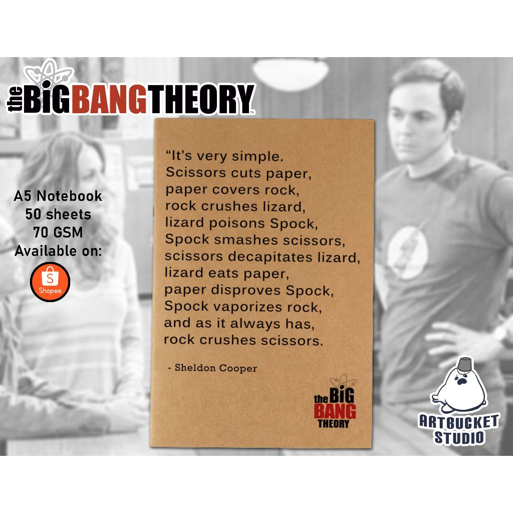 The Big Bang Theory | A5 Notebook Sheldon Cooper Bazinga | Shopee ...