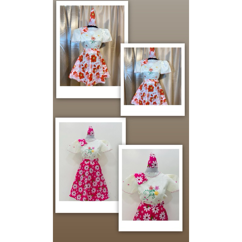 KIMONA AT SAYA SET W/ALAMPAY&HEADRESS FLORAL LIGHT PINK -BUWAN NG WIKA ...