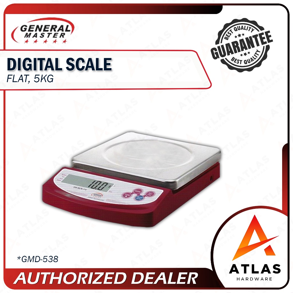General Master Digital Scale GM D538 Flat 5kg | Shopee Philippines
