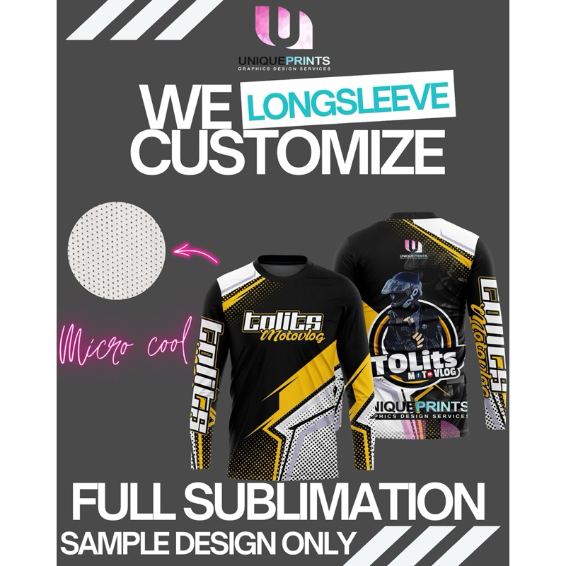 Full Sublimation Longsleeve Micro cool (Customized) | Shopee Philippines