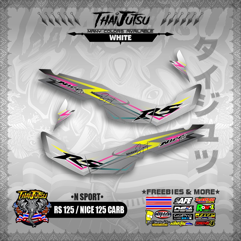 RS 125 / NICE 125 CARB STICKER DECALS ( N SPORT )【ThaijutsuStickers ...