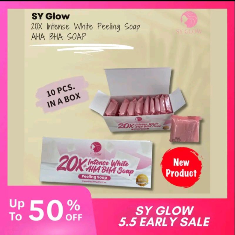 Sy Glow 20x Intense White Peeling Soap - 20x White Soap AHA BHA Soap ...