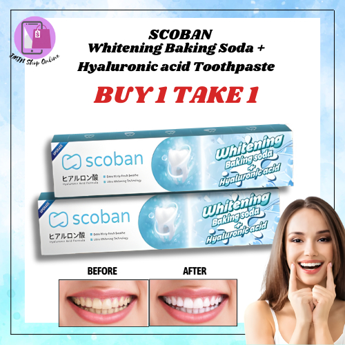 Scoban Whitening Baking Soda Toothpaste Strong Mint Flavor Long Lasting ...