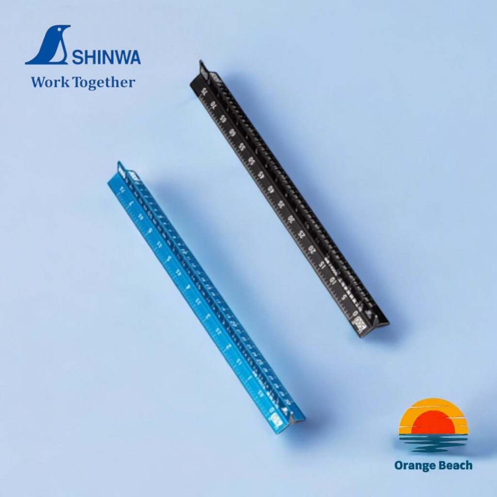 Shinwa Aluminum Triangular Scale / Professional Surveyor's Tool / 15cm ...