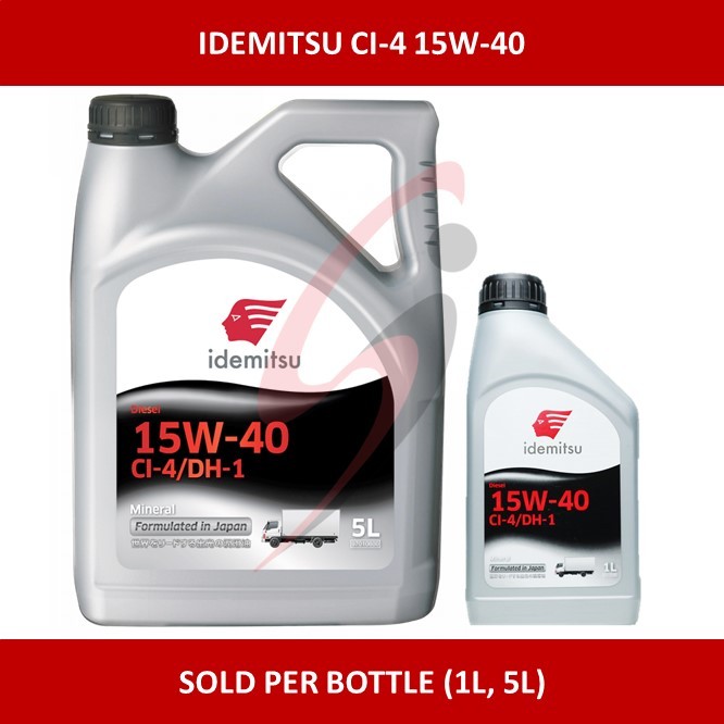 (1L/5L) Idemitsu CI-4 15W-40 Diesel Engine Oil | 1 Liter, 5 Liters (CI4 ...