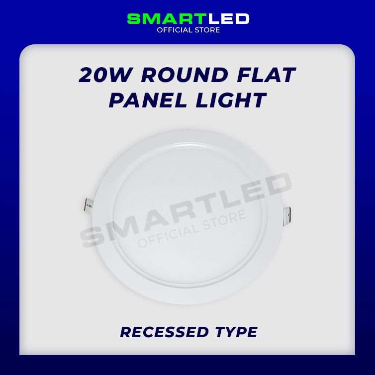 SmartLedPH LED ROUND FLAT PANEL LIGHT 20W (RECESSED TYPE) | Shopee Philippines